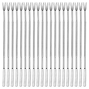 20 Pieces Stainless Steel Seafood Forks Picks- Silver