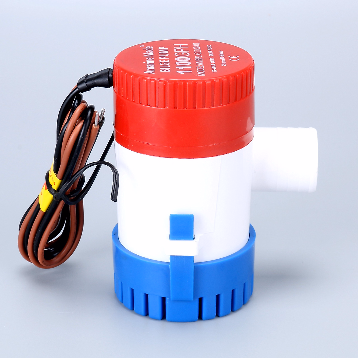 Amarine Made Bilge Pump, 12v Boat Pump 1100gph Marine Boat Bilge Pumps, Fully Submersible Pump for Ponds, Pools, Fishing Boats, RV and Marine Use