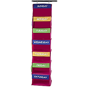 Sagler Daily Activity Organizer Kids 7 Shelf Portable Closet Hanging Closet Organizer Great Closet Solutions