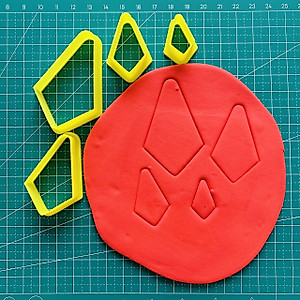 Set of 4 Diamond Geometric Shape Polymer Clay Cutter, Cookie Cutter