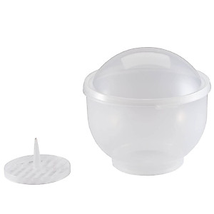 Fox Valley Traders Lettuce Keeper, Crafted With 100% Durable Plastic, Kitchen Storage and Organization - Set of 2, Each Measures 7" High x 8" Diameter With Raised Lid