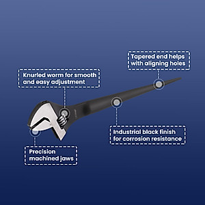 Lichamp 16-Inch Adjustable Construction Spud Wrench