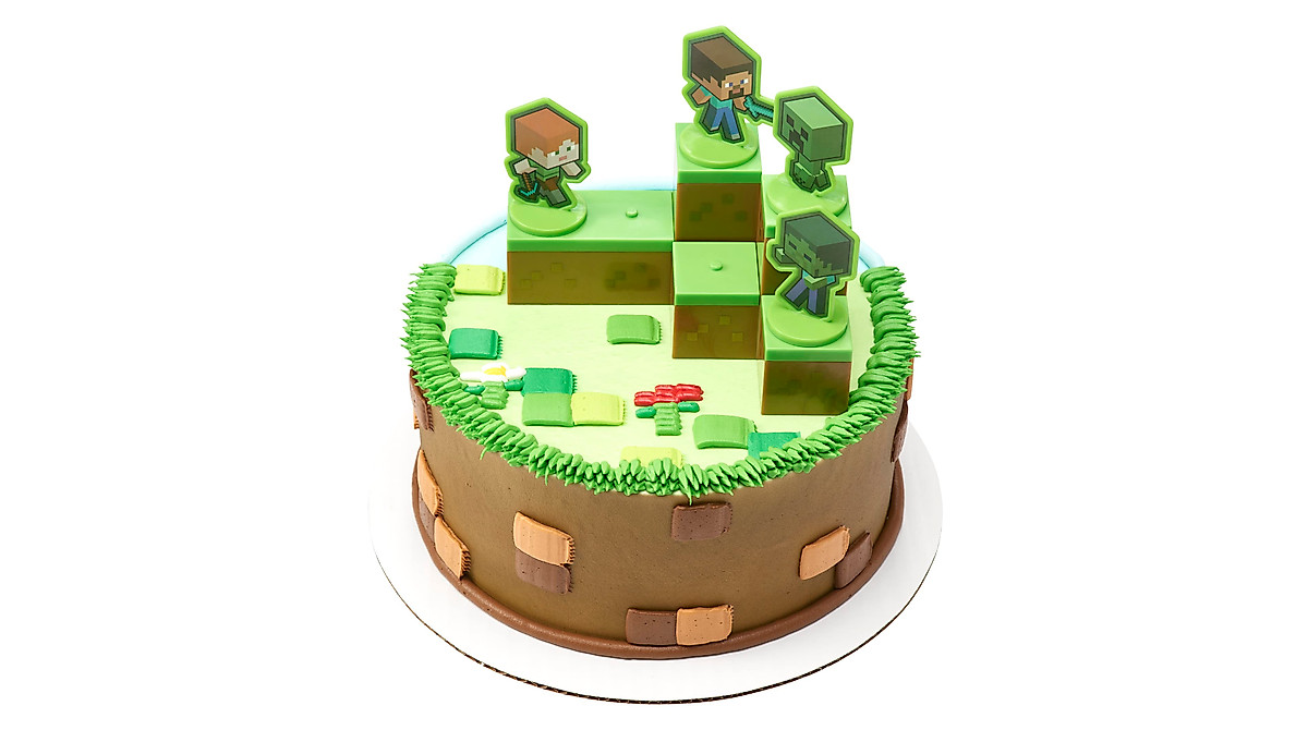 DecoSet Minecraft Cake Topper - 6-Piece Decoration