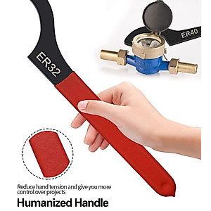 AYQWE 6pcs Coilover Wrench, C-Shape Shock Spanner Wrench Hook Tools Steel Spanner, for Suspension System and Shock Adjustments