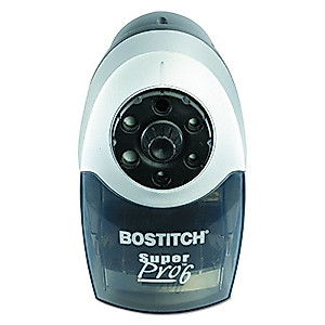 Stanley Bostitch SuperPro6 Commercial Pencil Sharpener with 6 Holes and Industrial Motor, Gray (EPS12HC)