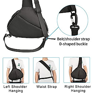 CADeN Camera Bag Sling Shoulder Bag Camera Case Waterproof with Rain Cover Tripod Holder, Compatible for DSLR/SLR Cameras (Canon Nikon Sony Pentax) and Accessories Shoulder Camera Bag
