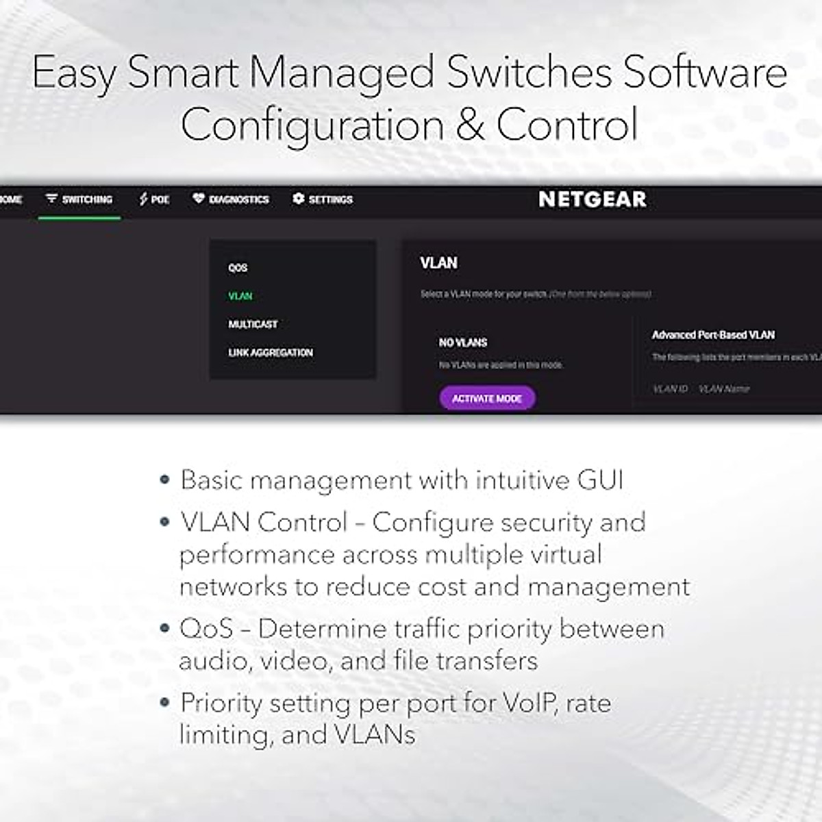 NETGEAR 8 Port PoE Gigabit Ethernet Plus Switch (GS308EPP) - with 8 x PoE+ @ 123W, Desktop or Wall Mount