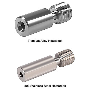 5pcs Upgrade All Metal Titanium Alloy Heatbreak Sprite Extruder Heat Break Thermal Barrel Tube for Creality Ender 3 S1, Ender3 S1 Pro, CR10 Smart Pro, Sermoon V1 3D Printer