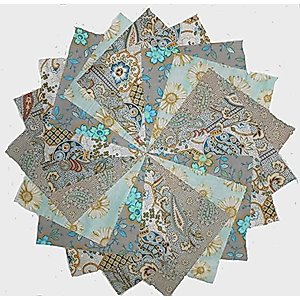 10 10 Inch Victorian Garden Quilting Squares Pack by Benartex & QT Fabrics 5 colorways