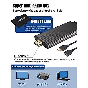 Fordim Retro Game Console, Built in 15000+ Classic Games, 2 Ergonomics Controller, 4K HD Output, Plug and Play Game Console, Ideal Gift for Kids and Adult