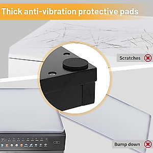 Murago Washer Dryer Countertop, 100% Hard Wood Laundry Topper with Anti-Static Coating, Edge Rails， Black