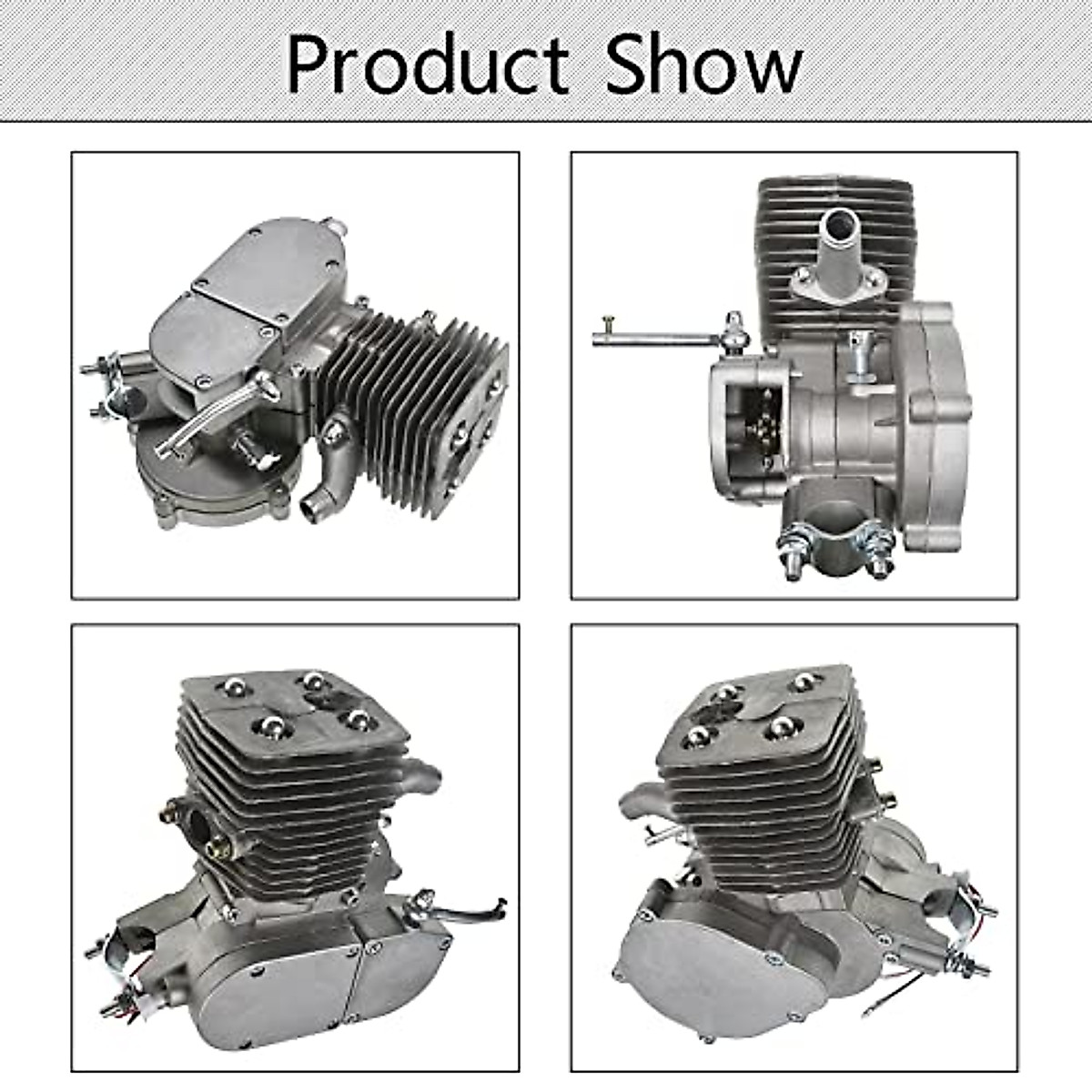 waltyotur 100cc YD100 Bicycle Engine Kit Bike Bicycle Motorized 2 Stroke Motor Engine Kit Replacement for Most 26 Bikes