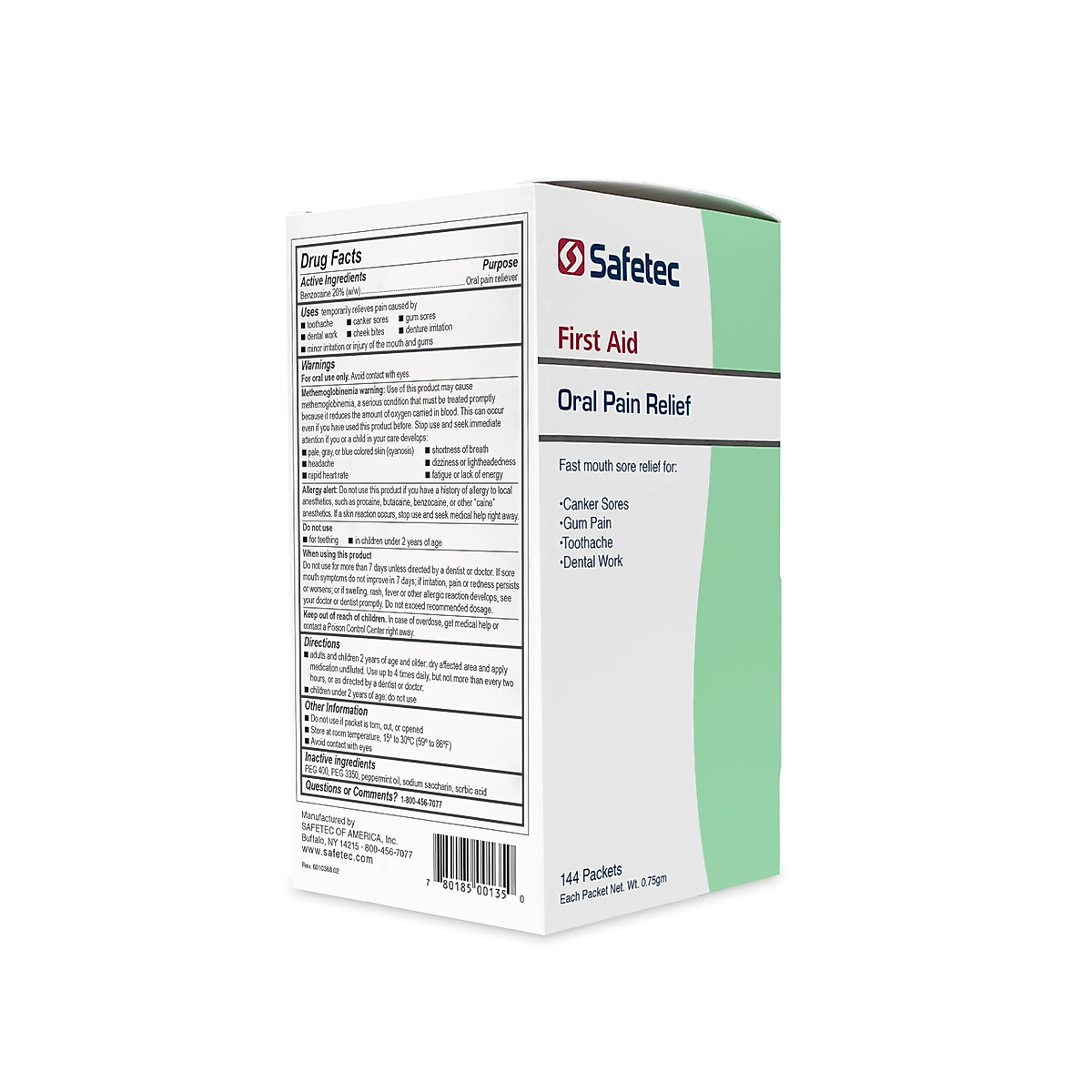 Oral Pain Relief, 0.75 Gram Packets (Box of 144)