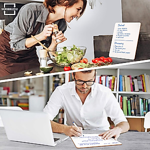 Scribbledo Small White Board Dry Erase Mini Whiteboard 9x12 Inch Small Dry Erase Board Marker Board Dry Erase Lapboards Handheld Personal White Boards for Students Small Whiteboard Office Kitchen