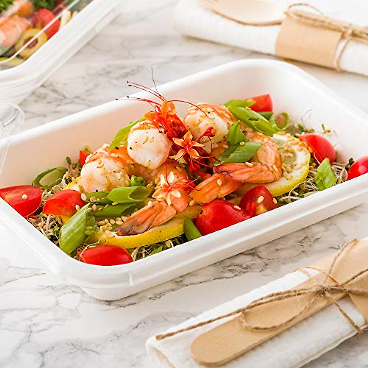 Restaurantware Pulp Tek 26 Ounce Bagasse Plates 100 Grease Impervious Salad Plates - Lids Sold Separately Microwavable White Bagasse Plates Reinforced Rim Sturdy For Salads Or More