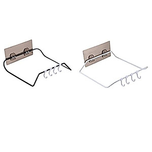Cabilock 1pc Wall- Kitchen Wall-Mounted Basket Stand Washbasin Storage Organizer Simplicity Holder Rack for Hook Bathroom Hanging Pan with Dish Shelf Basin White Mounted Multifunctional