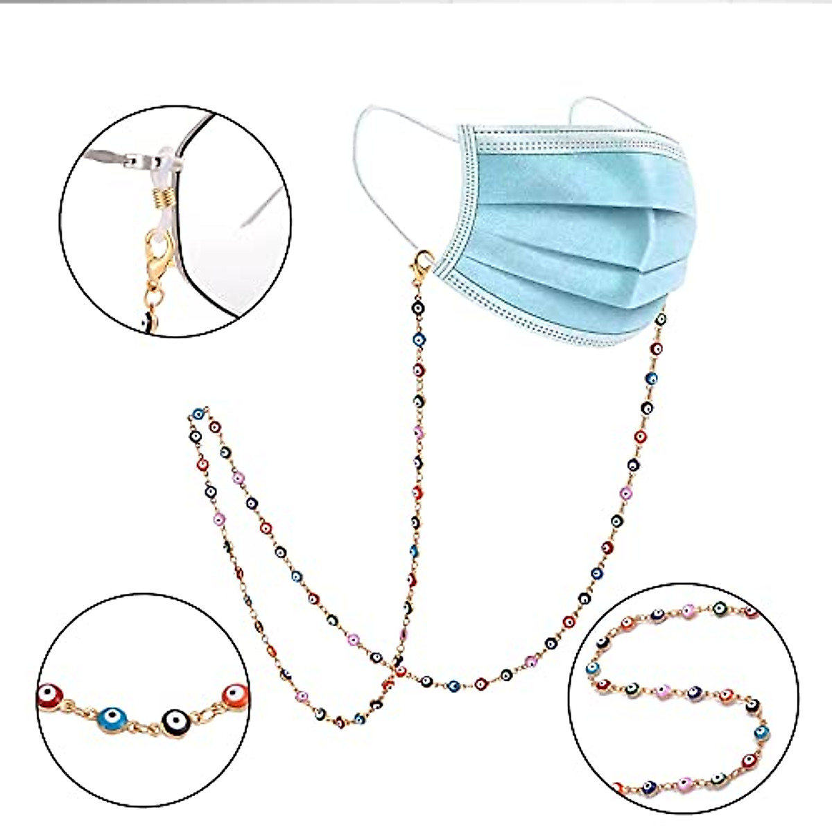 1 Pieces Eyeglass Chain Sunglasses Eyewear Strap Mask Chain Holder for Women Reading Glasses Chain Retainer