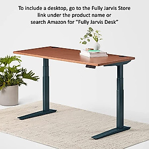 Fully Jarvis Standing Desk Frame Only - Supports Tops from 44" to 82" Wide and 27" to 36" Deep - Electric Adjustable Desk Height from 24.5" to 50" with Memory Preset Controller (Alloy Frame)