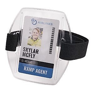 Ergodyne Squids 3386 Vinyl Arm Band ID/Badge Holder, Black
