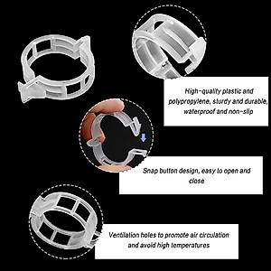 JFDWOPHT 100 Pieces White Plastic Plant Support Clips, Plant Vine Fixed Support Clips, Garden Tomato Plant Support Clips for Plants Stems Support and Vines Grow Upright Climbing