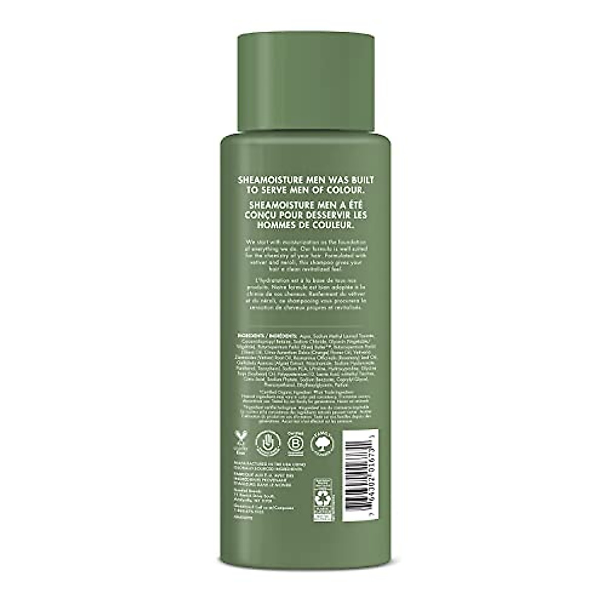 SHEA MOISTURE Men's Shea Refreshing Shampoo, 15 FZ
