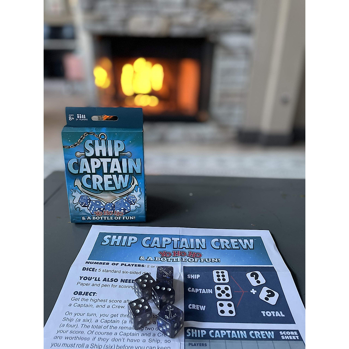 Ship Captain Crew Dice Game, Great for Party Favors, Family Games, Stocking Stuffer, Travel Games, and Camping Games, Dice Games for Adults, Fun Games for Family Game Night