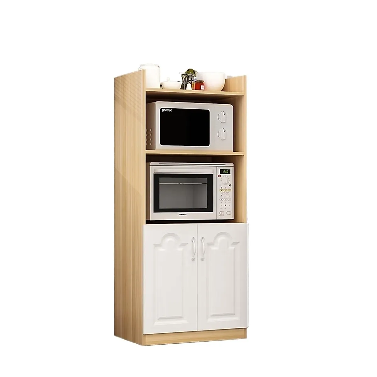 TOMYEUS Buffet Sideboard Sideboard Cabinet Modern Simple Oven Cabinet Multifunctional Storage Locker Side Cabinet Cupboard Kitchen Shelf Double Door (Size : Large)