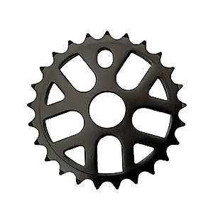 Elite BMX Bicycle Crankset - 3pc Crankset for Pee Wee and Destro Model. 1pc Crankset for Stealth BMX. (25T - Chain Wheel Black)
