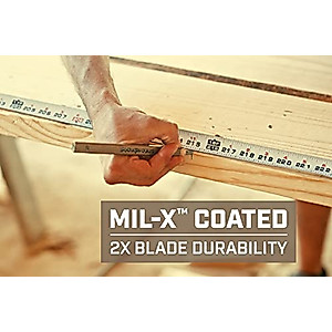 Spec Ops Tools 25-Foot Tape Measure, 1 1/8" Double-Sided Blade, Military-Grade Composite Case, 3% Donated to Veterans,