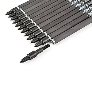 7.5" Crossbow Bolts Carbon Arrows SP350 for Cobra System R9 Bow Hunting, Pack of 12