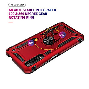 Jielangxin Keji Case for Huawei Y9s Case Cover,360 Degree Rotating Ring Holder Kickstand Case for Huawei Y9s 2019 STK-L22 STK-LX3 / P Smart Pro 2019 STK-L21 / Honor 9X Pro HLK-AL10 Case Cover Blue