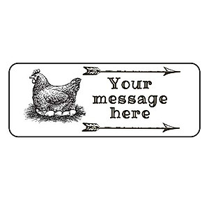 60 Personalized chicken egg carton labels, Thank you stickers, tags