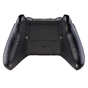 eXtremeRate FlashShot Trigger Stop Bottom Shell Kit for Xbox One S & One X Controller, Redesigned Back Shell & Textured Black Handle Grips & Hair Trigger for Xbox One S X Controller Model 1708