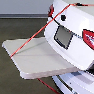 Jack's Trunk Strap by Wrap-It Storage - 12 ft. Trunk Strap (Red) - Heavy Duty Trunk Tie Down Strap with Cam Buckle for Sedan Car Trunks to Secure Cargo
