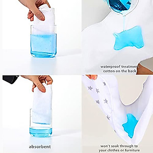 lazyrhino Baby Bibs - 6 Pack Waterproof Cotton Bibs with Snap, Soft and Thick Absorbent Drooling, Teething Bibs for Easy Use (pink-f)