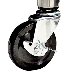 TRINITY EcoStorage NSF Stainless Steel Table with Wheels, 48-Inch