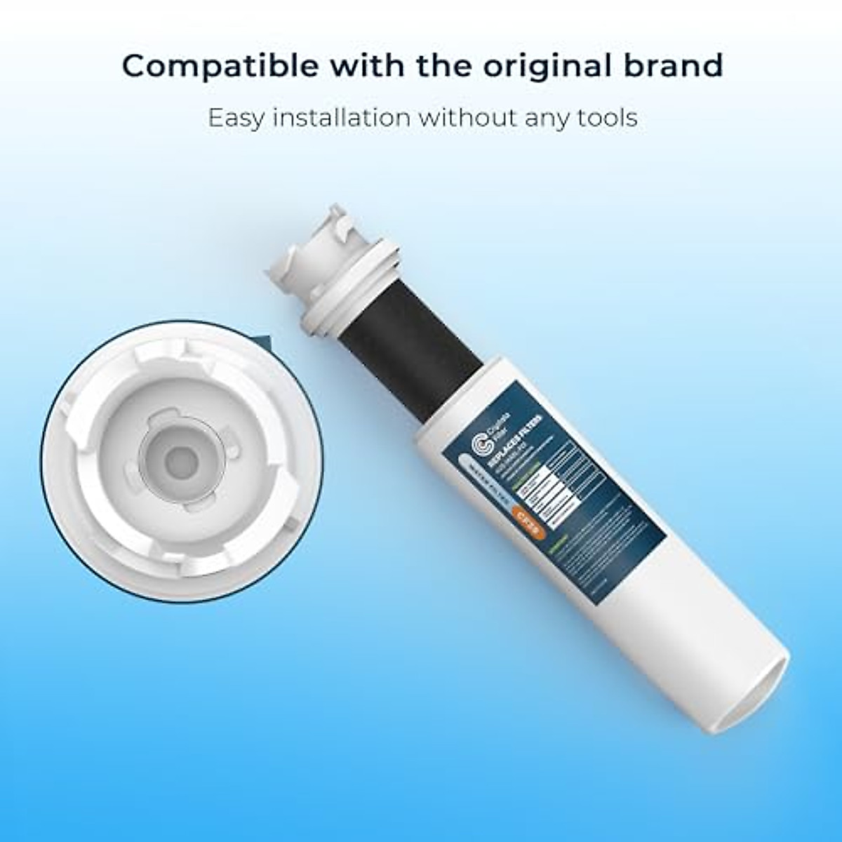 Crystala Filters 4US-MAXL-F01 Replacement Filter, Compatible with 4US-MAXL-S01 System, 2PACK