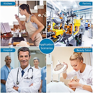 Yes!Fresh 100 Pieces Disposable 21 inch Non-Woven Bouffant Clip Caps Mob Mop caps hairnets Head Cover (Black)