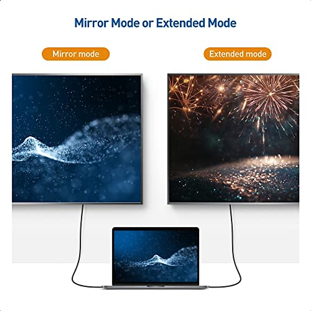 Cable Matters 8K Mini DisplayPort to DisplayPort 1.4 Adapter (Mini DP to DP 1.4) in Black - 8K@60Hz, 4K@120Hz Resolution Ready - Thunderbolt and Thunderbolt 2 Port Compatible