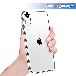 JJGoo Compatible with iPhone XR Case Clear Soft Transparent Shockproof Protective Slim Thin Bumper Phone Cover for XR - 6.1 inch