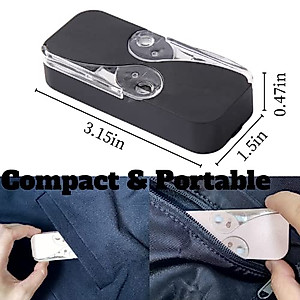 Portable Floss Dispenser, Dental Floss Case Easy Storage Refillable Flossing Toothpick Container Floss Pick Holder with 48 Count Floss Sticks -