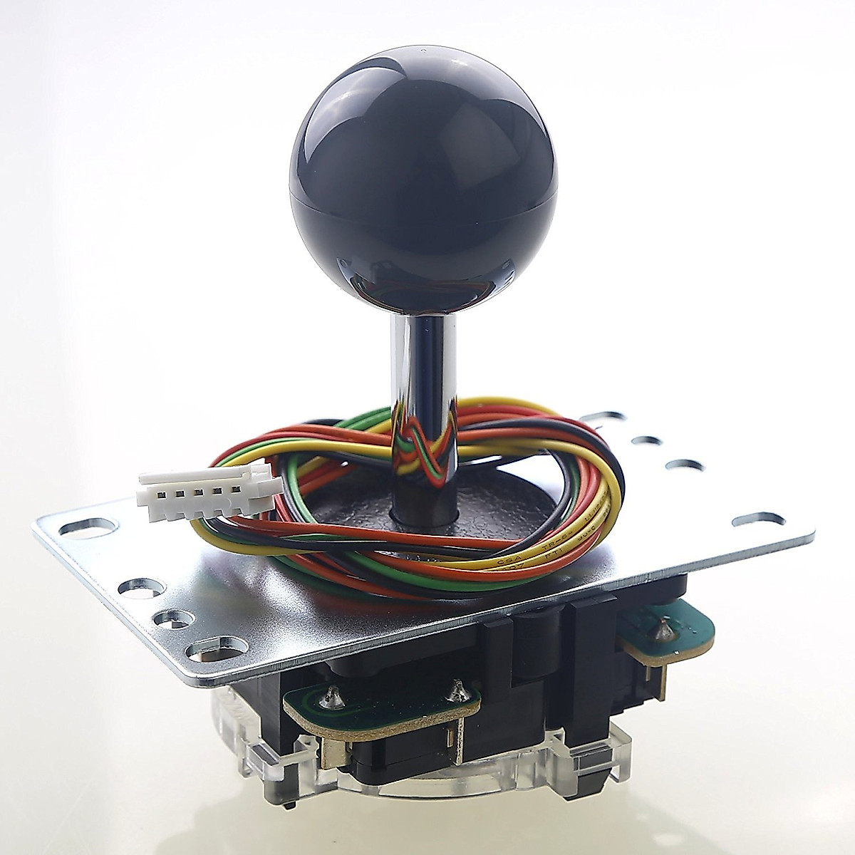 Sanwa JLF-TP-8YT Gray Ball Top Handle Arcade Joystick 4 & 8 Way Adjustable, Hori Fight Stick Repair Part (Mad Catz SF4 Tournament Joystick Compatible)