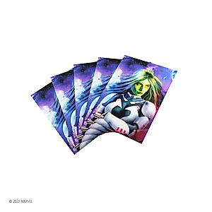 Gamegenic Marvel Champions The Card Game Official Gamora Fine Art Sleeves Pack of 50 Art Sleeves and 1 Clear Sleeve Card Game Holder Use with TCG and LCG Games Made by Fantasy Flight Games
