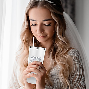 Your Dream Party Shop Wedding Planning Tumbler, 22oz - Future Mrs. Wine Cup with Lid and Straw, Perfect Engagement Gift for Bride-to-Be - Wedding Planning Gifts for Bride