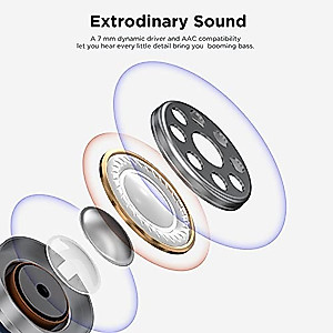 1MORE PistonBuds Bluetooth Headphone 5.0 with 4 Built-in Mics ENC for Clear Call, True Wireless Earbuds,IPX4, 20H Playtime, HiFi Stereo in-Ear Deep Bass Headset