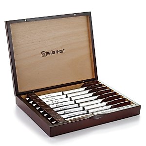 Wusthof 8-Piece Stainless-Steel Steak Knife Set with Wooden Gift Box