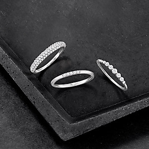 RS Pure by Ross-Simons Diamond-Accented Ring in Sterling Silver. Size 7