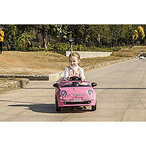 Best Ride On Cars Fiat 500 Push Car, Pink
