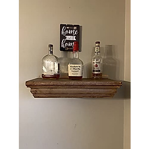 Stow Shelves Hidden Gun Shelf with Concealed Trap Door with RFID & Bluetooth Lock Natural Wood 23 X 11.5 X 4 23W X 11.5D X 4H 2412R-AB 2412R-AB