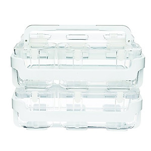 Deflecto Caddy Organizer, Stackable with Three Compartments, White and Clear (29003CR)